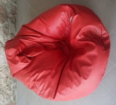 Poltrona Sacco Pouf Bean bag rossa in Eco-pelle marca Italpouf 